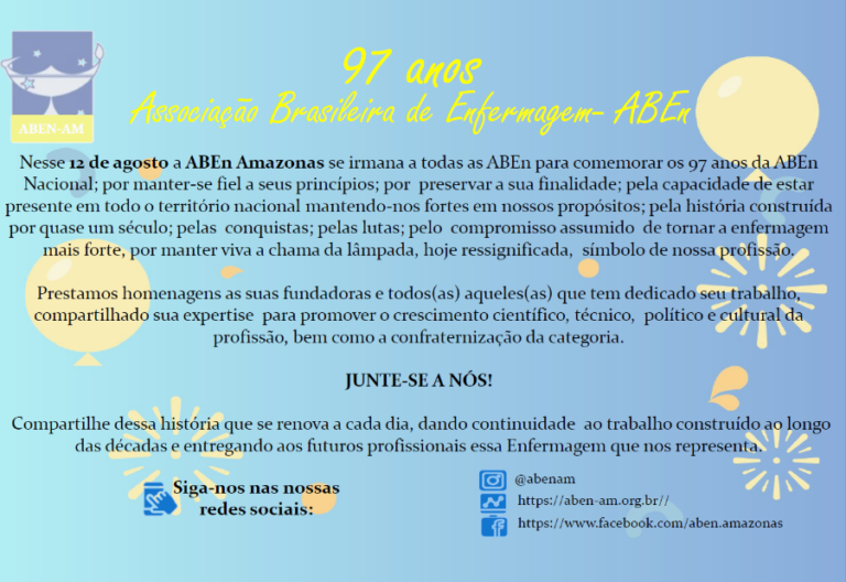 97 anos da ABEn – Associação Brasileira de Enfermagem